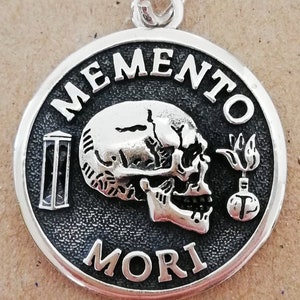 Memento Mori Skull Handmade 3D Pendant Solid Sterling Silver 925 - Etsy