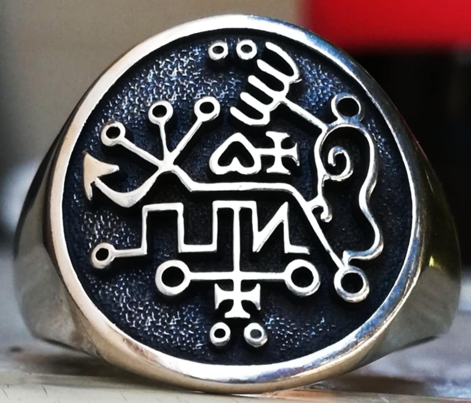 Solid Sterling Silver 925 Nine Kings of Solomon Demons Lesser Key of ...