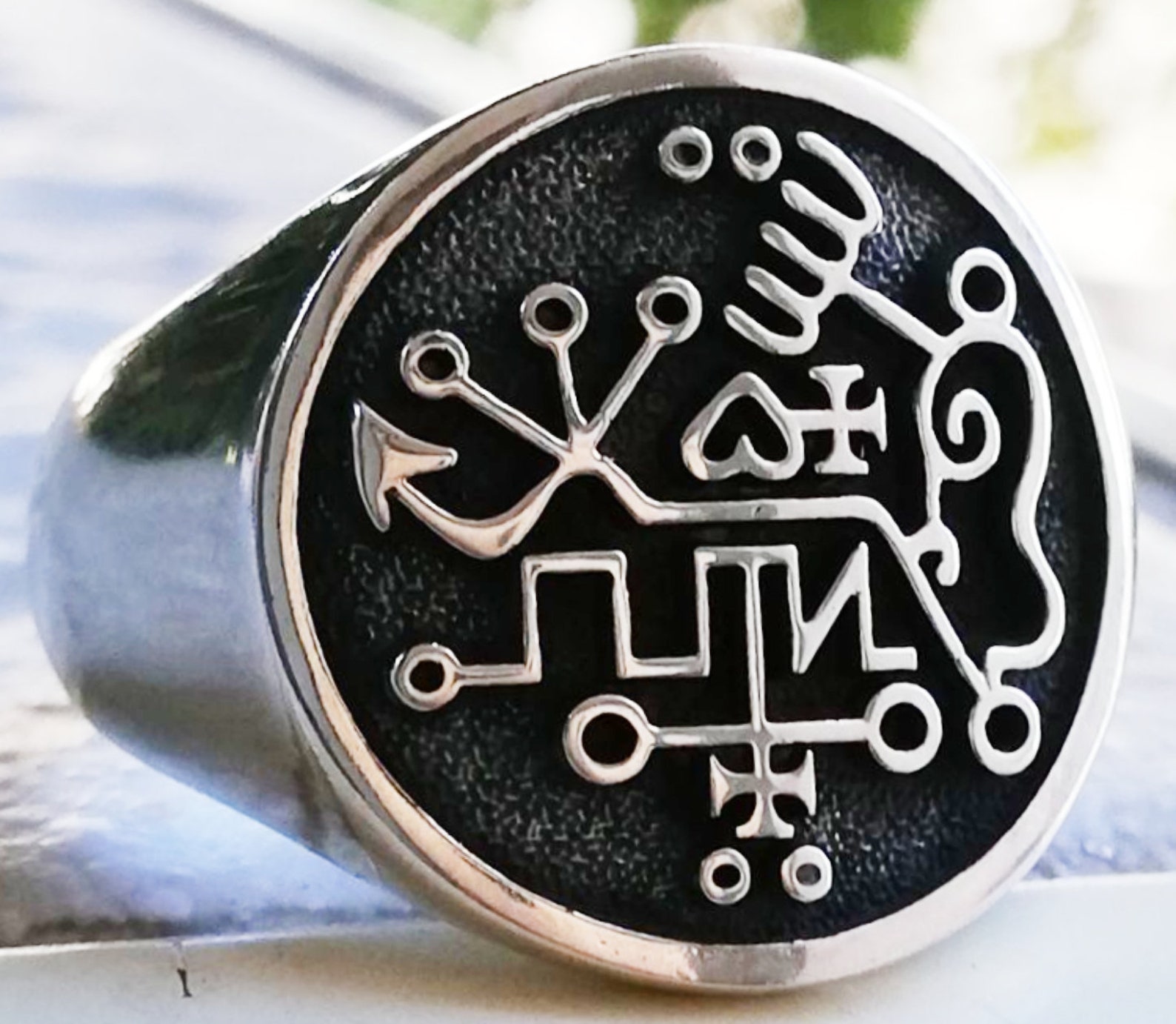Solid Sterling Silver 925 Nine Kings of Solomon Demons Lesser Key of ...