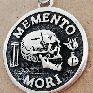 Memento Mori Skull Handmade 3D Pendant Solid Sterling Silver 925 - Etsy