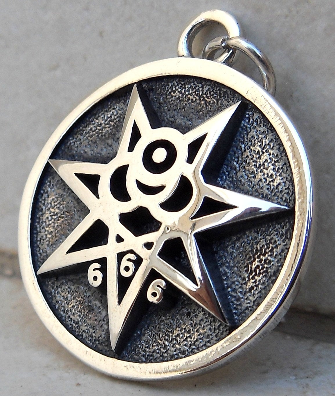 Mark of The Beast 666 Handmade 3D Pendant Solid Sterling | Etsy