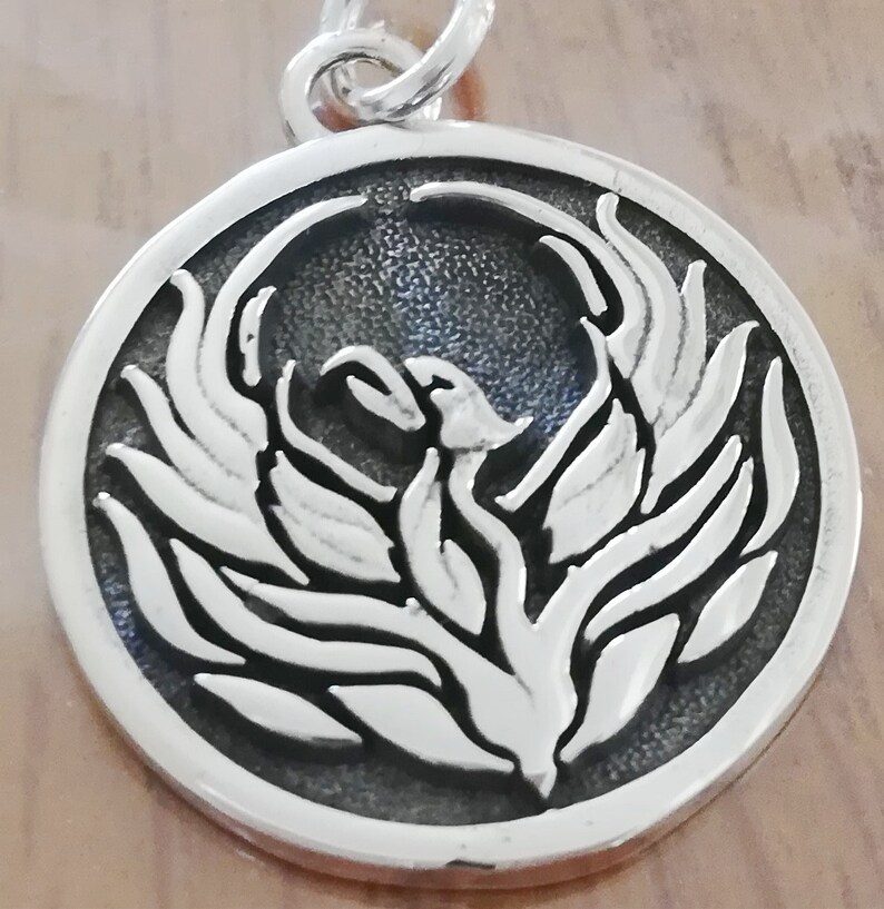 Rising Phoenix Handmade 3D Pendant Solid Sterling Silver 925 - Etsy