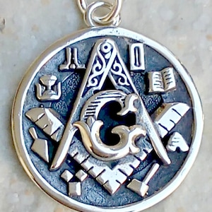 Masonic Master Mason Handmade 3D Pendant Solid Sterling Silver 925 - Etsy