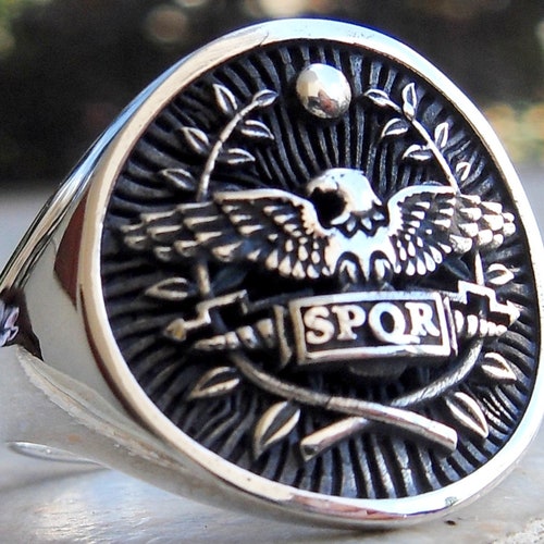 SPQR Roman Soldiers Legion Roman Empire Handmade 3D Ring Solid - Etsy