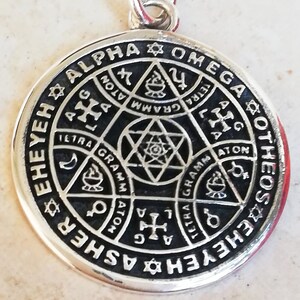 Enochian Sigil of Protection Solomon Kabbalah Amulet Talisman Handmade ...