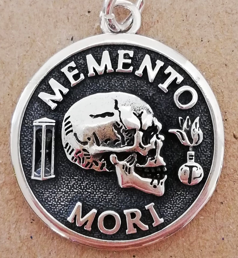 Memento Mori Skull Handmade 3D Pendant Solid Sterling Silver 925 - Etsy