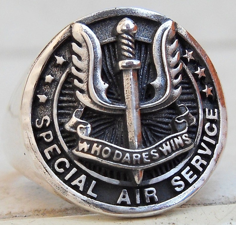 Special Forces SAS Military Who Dares Wins Handmade 3D Ring - Etsy