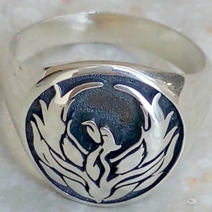 Rising Phoenix Handmade 3D Ring Solid Sterling Silver 925 - Etsy