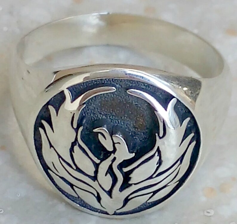 Rising Phoenix Handmade 3D Ring Solid Sterling Silver 925 - Etsy