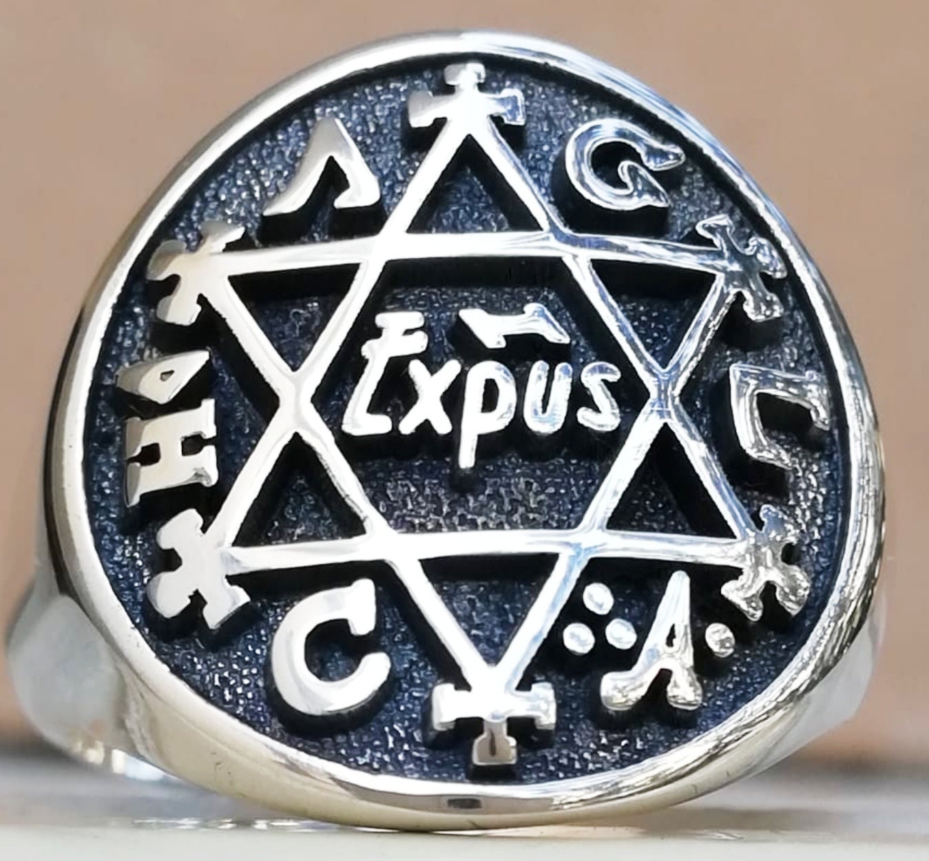 Anillo Del Rey Salomon Txpus Star of David Handmade 3D Ring | Etsy