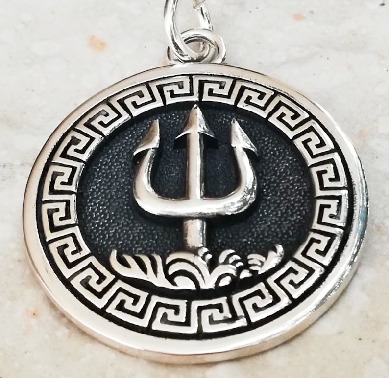 Trident of Poseidon the Greek God of Sea Handmade 3D Pendant Solid ...