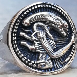 Alien Xenomorph Predator Handmade 3D Ring Solid Sterling Silver 925 - Etsy