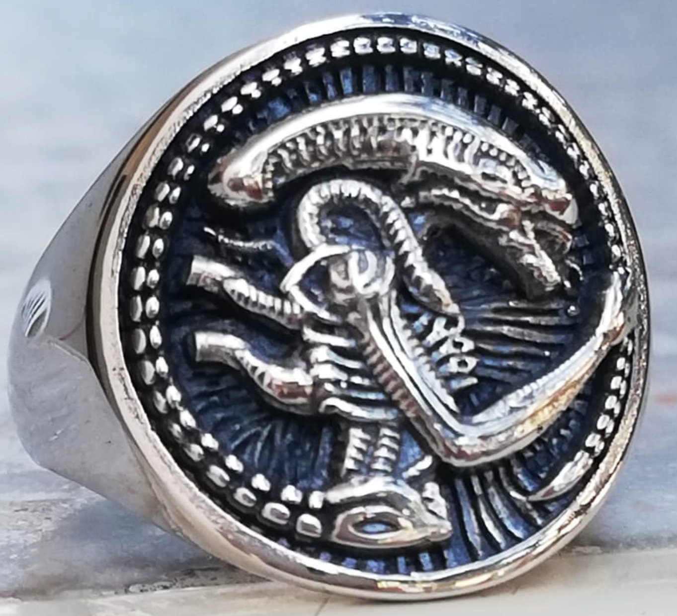Alien Xenomorph Predator Handmade 3D Ring Solid Sterling | Etsy UK