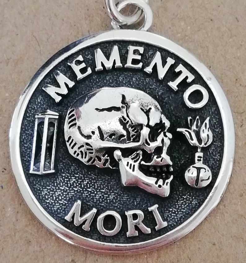 Memento Mori Skull Handmade 3D Pendant Solid Sterling Silver 925 - Etsy