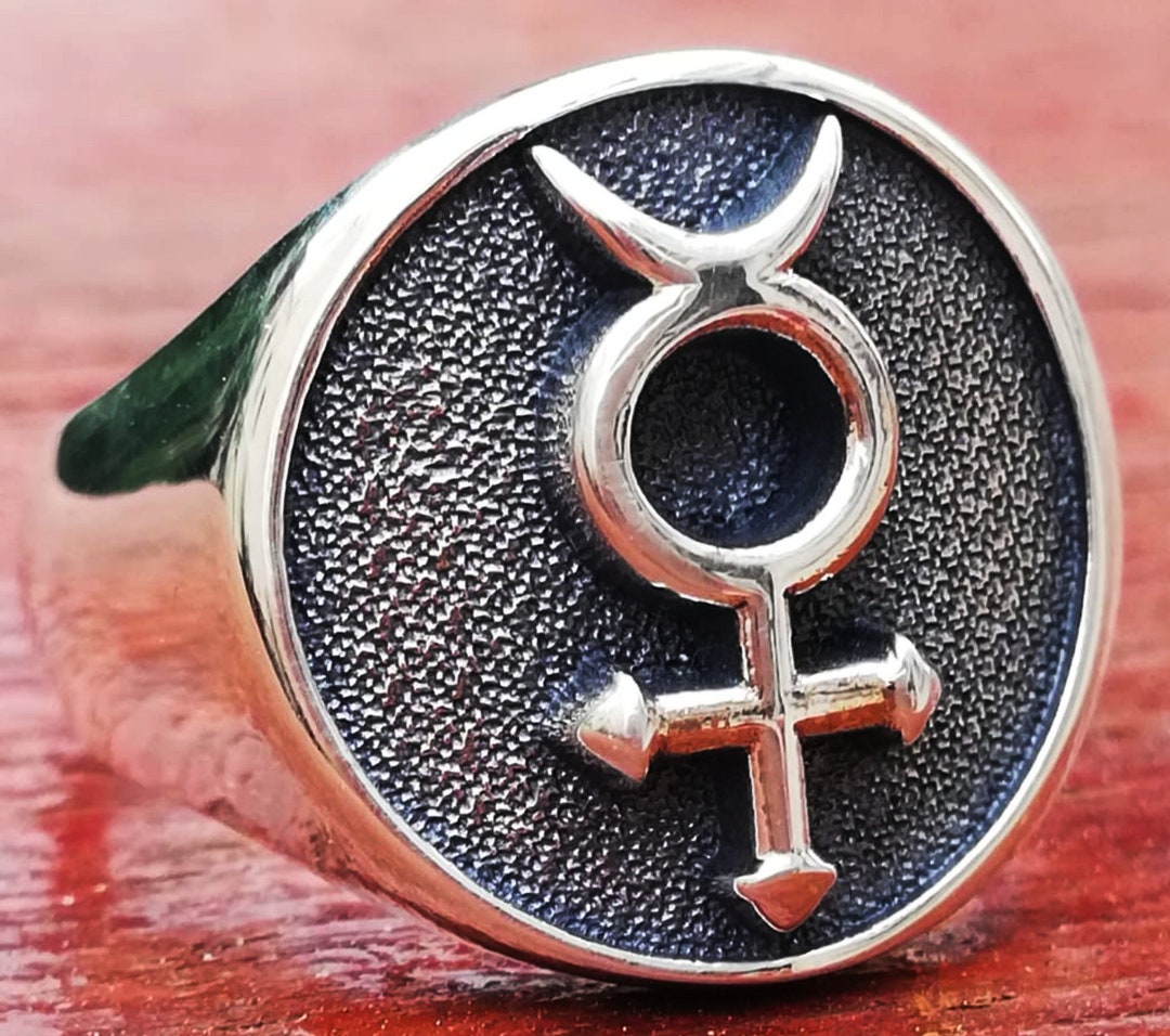 Mercury Symbol Glyph Planetary Sign of Virgo and Gemini Handmade 3D ...
