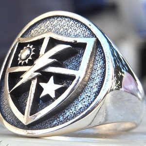 US Army 75th Ranger Regiment Handmade 3D Ring Solid Sterling Silver 925 ...