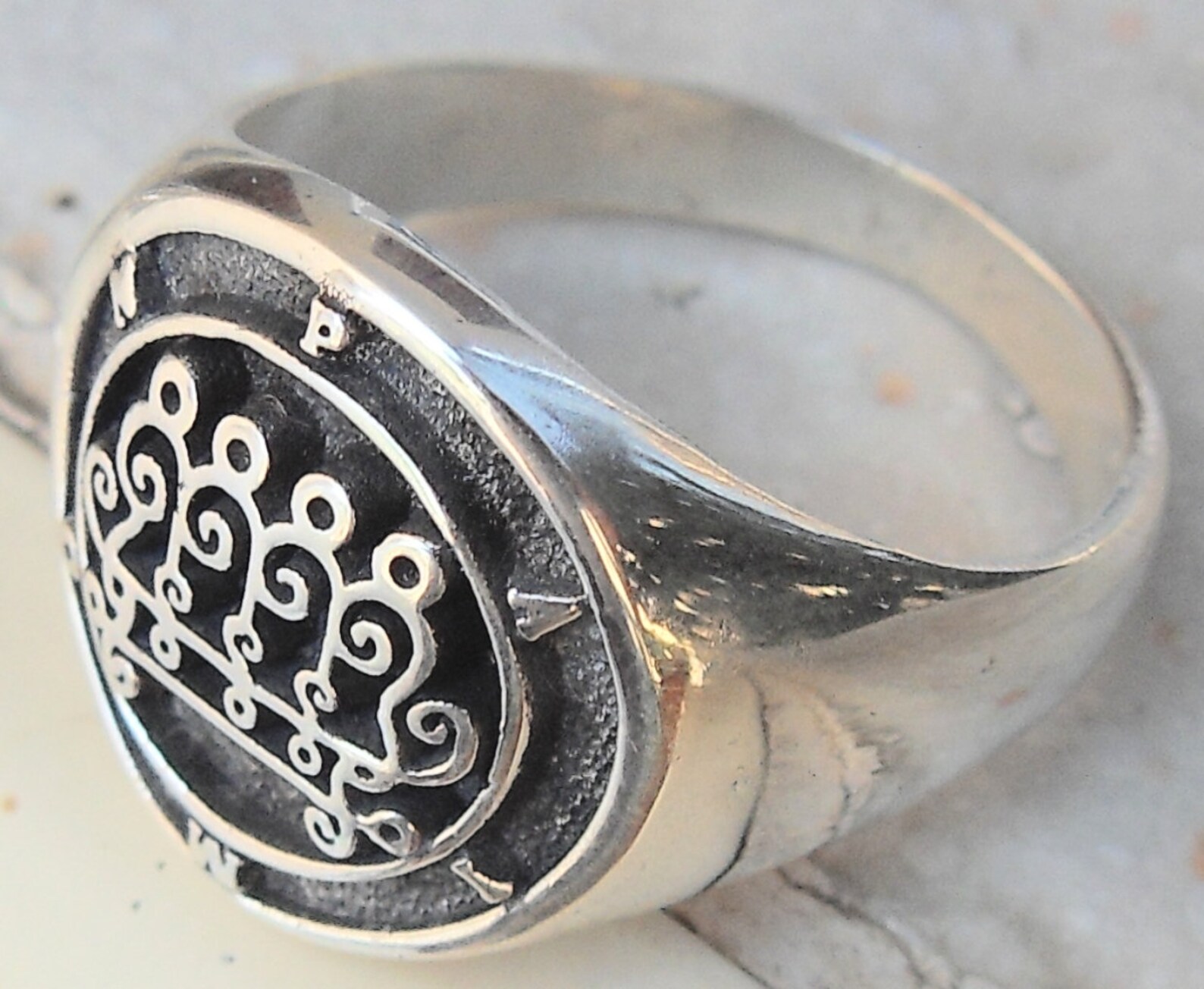 Great King Paimon Lesser Key of Solomon Seal Kabbalah Handmade 3D Ring ...