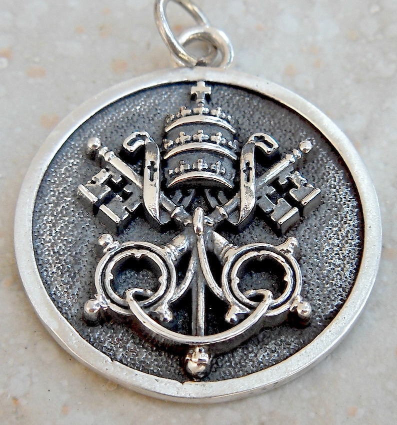 Vatican Christianity Crossed Keys Crown St. Peter Papal Keys - Etsy