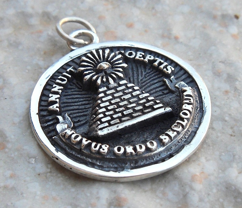 Masonic Annuit Coeptis Novus Ordo Seclorum Handmade 3D Pendant Solid ...