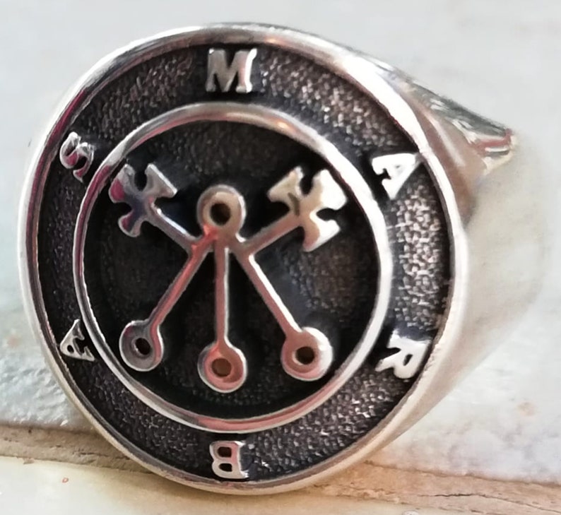 Sigil of Marbas Seal Handmade 3D Ring Solid Sterling Silver - Etsy