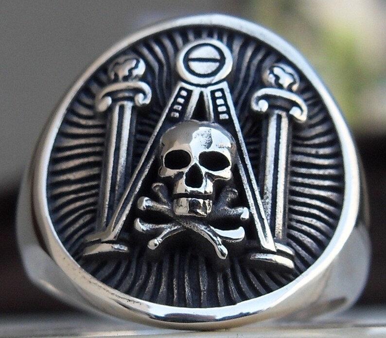 Freemason Masonry Signet Knights Templar Freemasonry Skull - Etsy