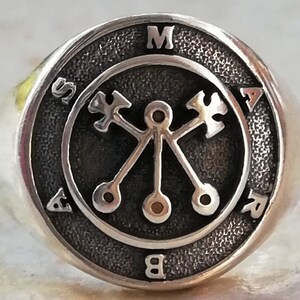 Sigil of Marbas Seal Handmade 3D Ring Solid Sterling Silver 925 - Etsy