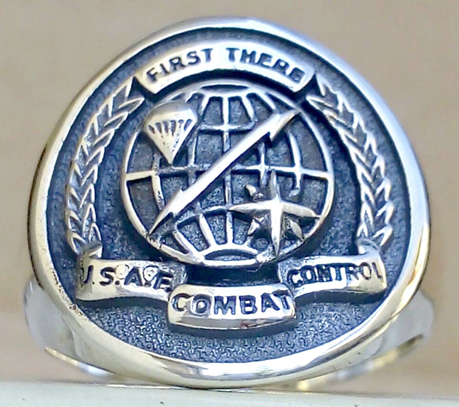 United States Air Force Combat Control Team Handmade 3D Ring Solid ...