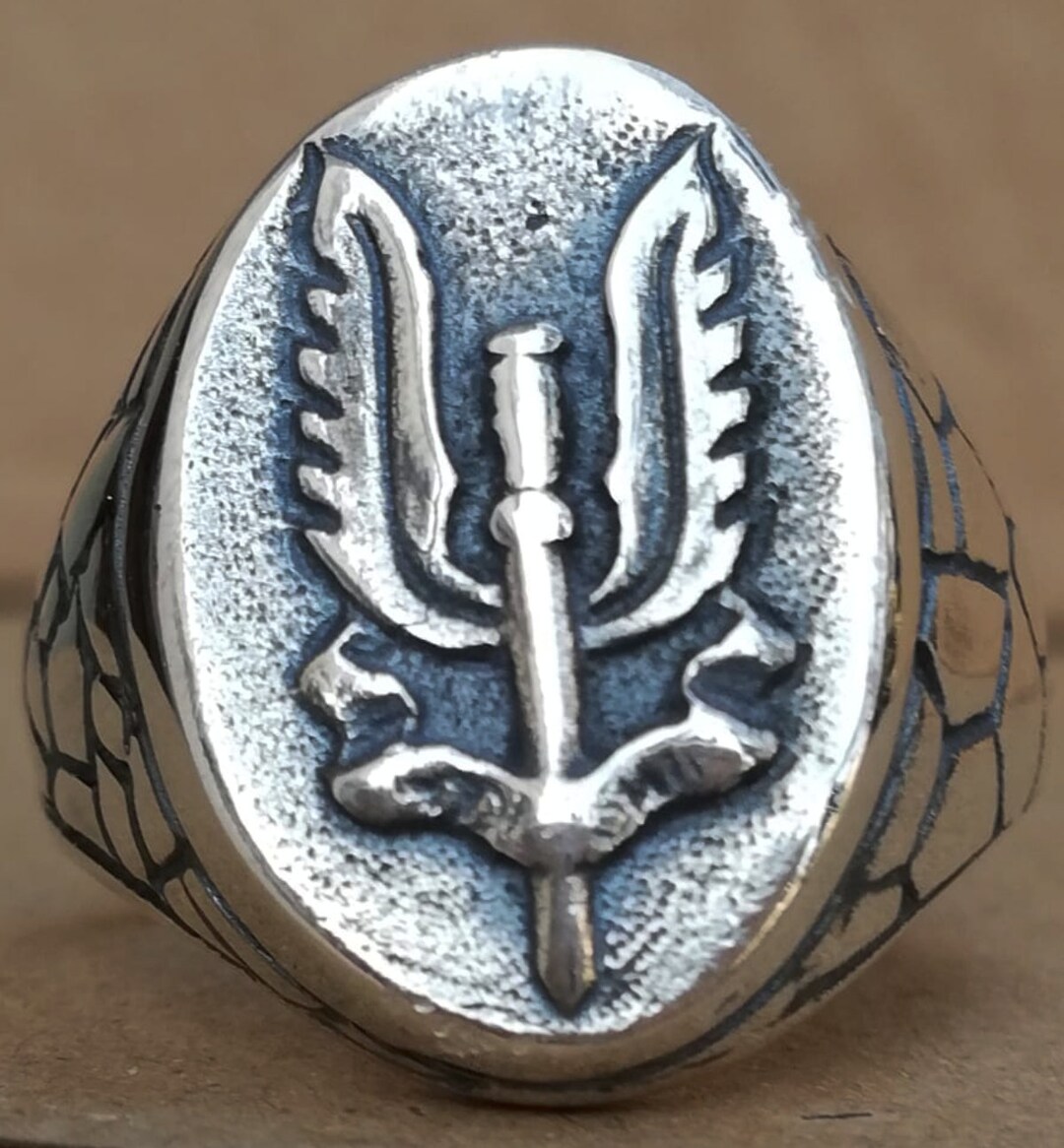 Special Forces SAS Military Who Dares Wins Handmade Ring Sterling ...