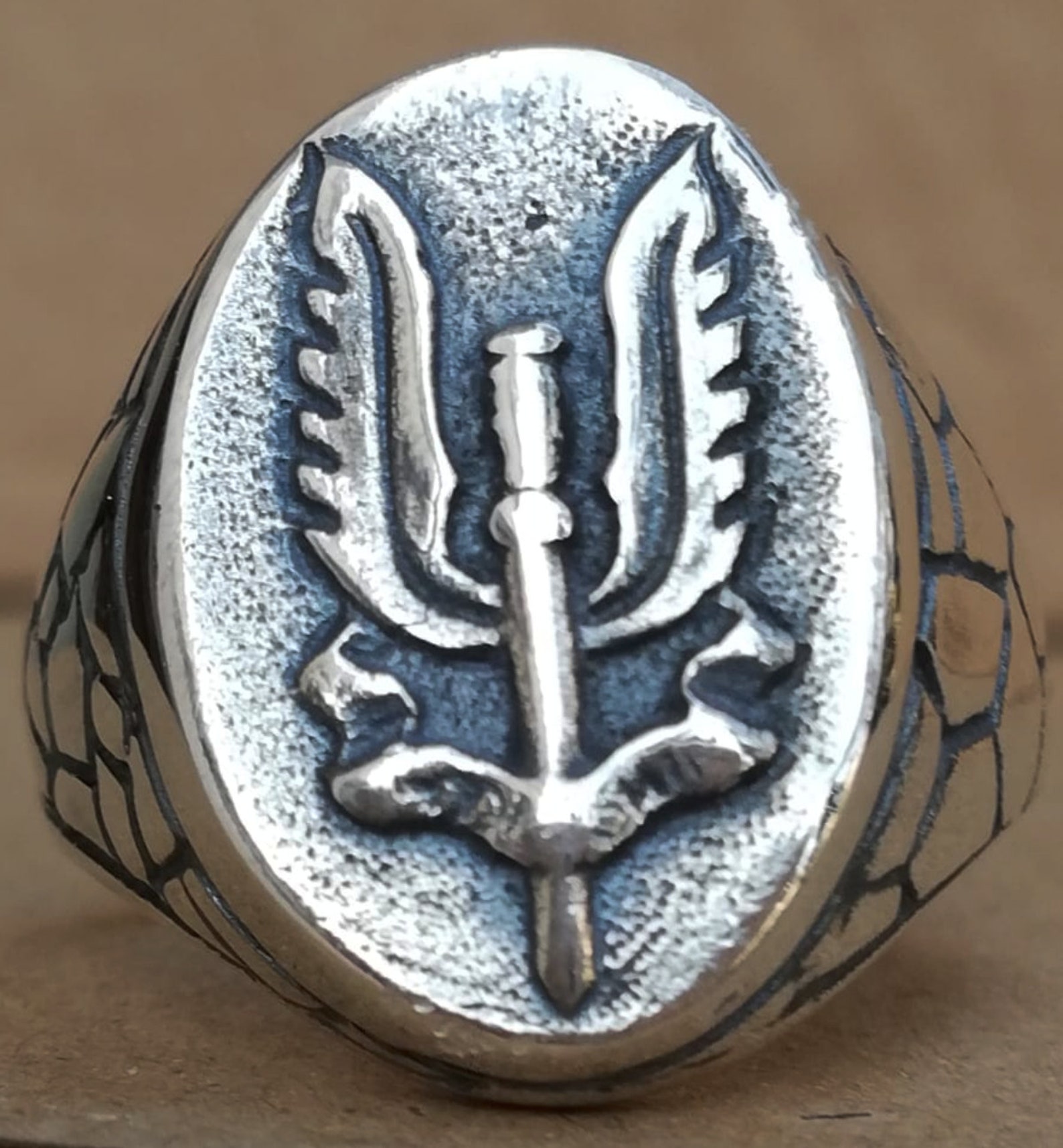 Special Forces SAS Military Who Dares Wins Handmade Ring | Etsy