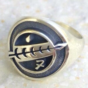 Boba Fett Chest Insignia Star Wars Handmade 3D Ring Solid Sterling ...