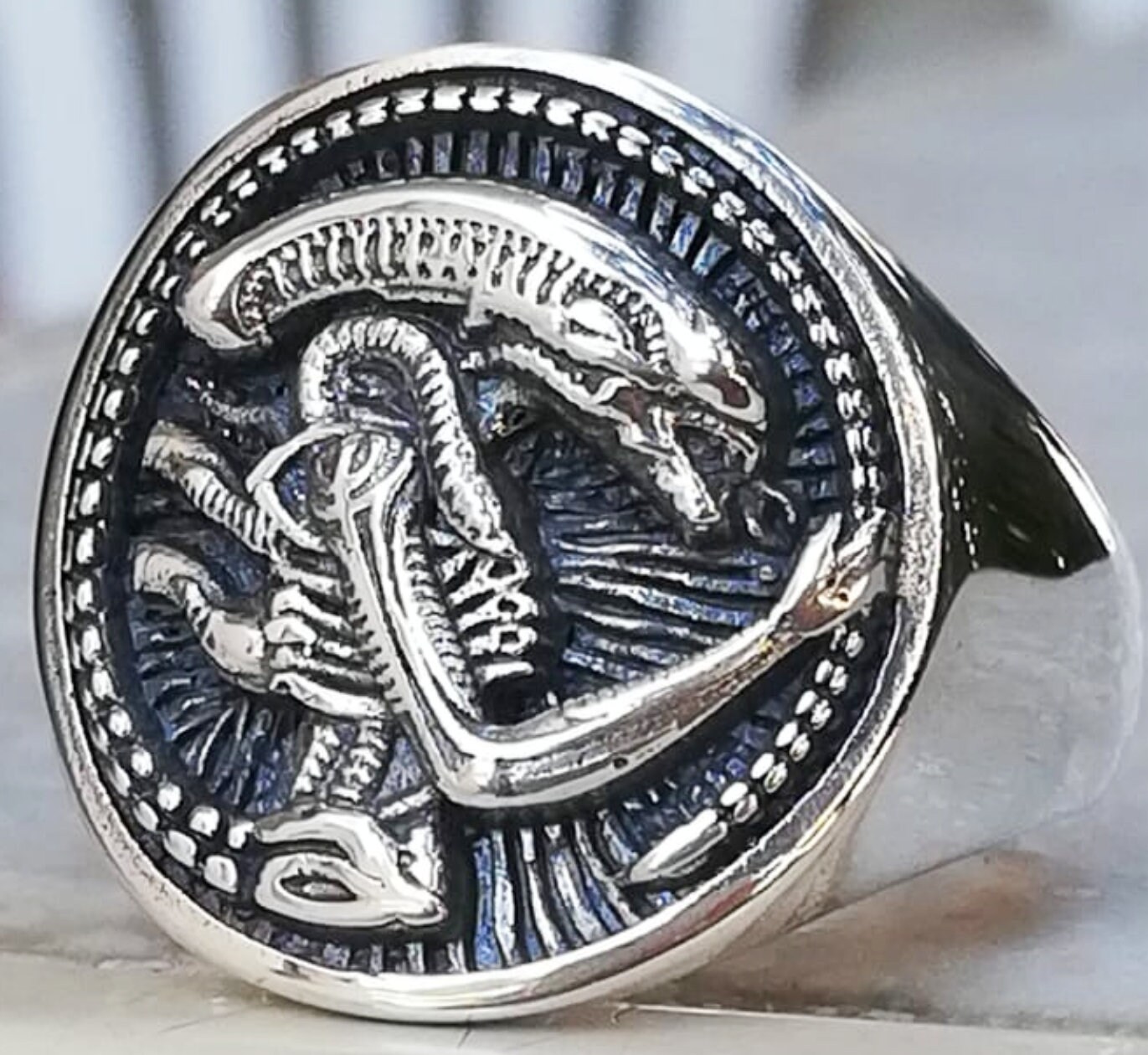 Alien Xenomorph Predator Handmade 3D Ring Solid Sterling | Etsy UK
