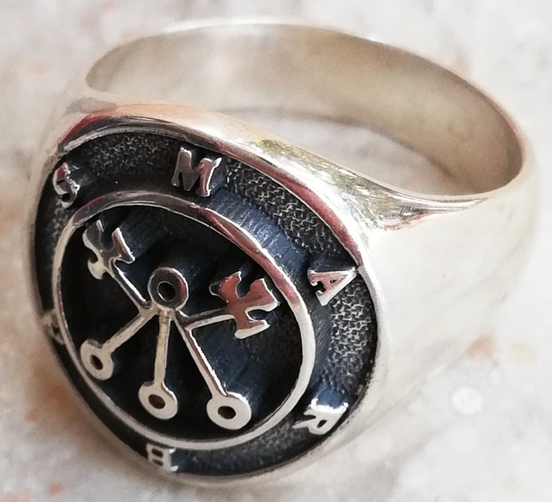 Sigil of Marbas Seal Handmade 3D Ring Solid Sterling Silver | Etsy