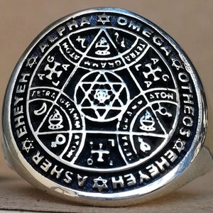 Enochian Sigil of Protection Solomon Kabbalah Amulet Talisman Handmade ...