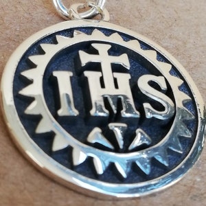 IHS Jesuit Society of Jesus the Holy Name of Jesus Handmade 3D Pendant ...