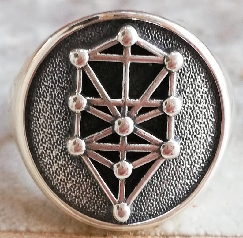 Sephiroth Kabbalah Tree of Life Handmade 3D Ring Solid - Etsy