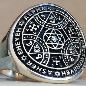 Enochian Sigil of Protection Solomon Kabbalah Amulet Talisman Handmade ...