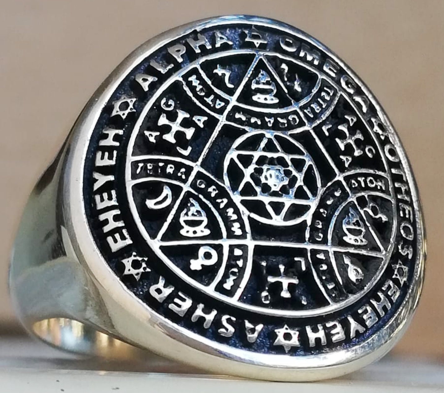 Enochian Sigil of Protection Solomon Kabbalah Amulet Talisman Handmade ...