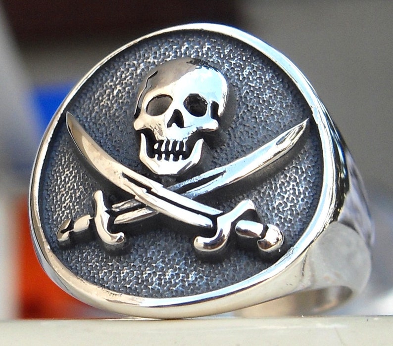 Calico Jack Rackham Pirate Flag Handmade 3D Ring Solid | Etsy