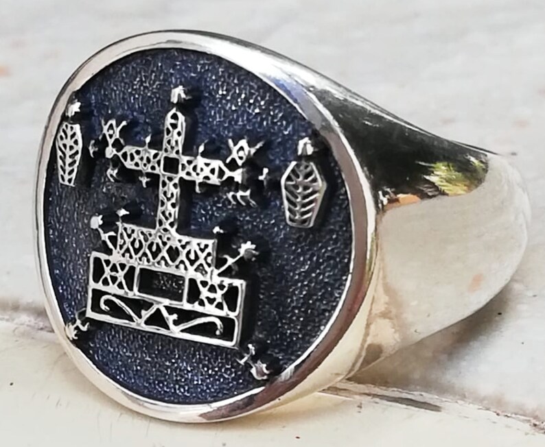 Solid Sterling Silver 925 Veve of Baron Samedi Voodoo Talisman - Etsy