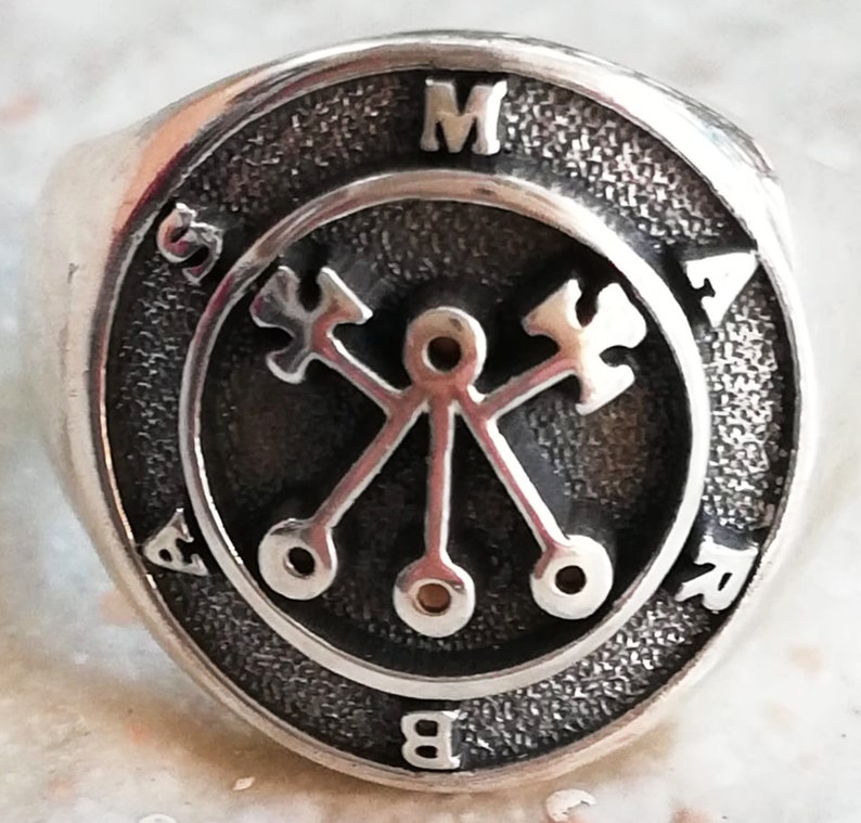 Sigil of Marbas Seal Handmade 3D Ring Solid Sterling Silver | Etsy