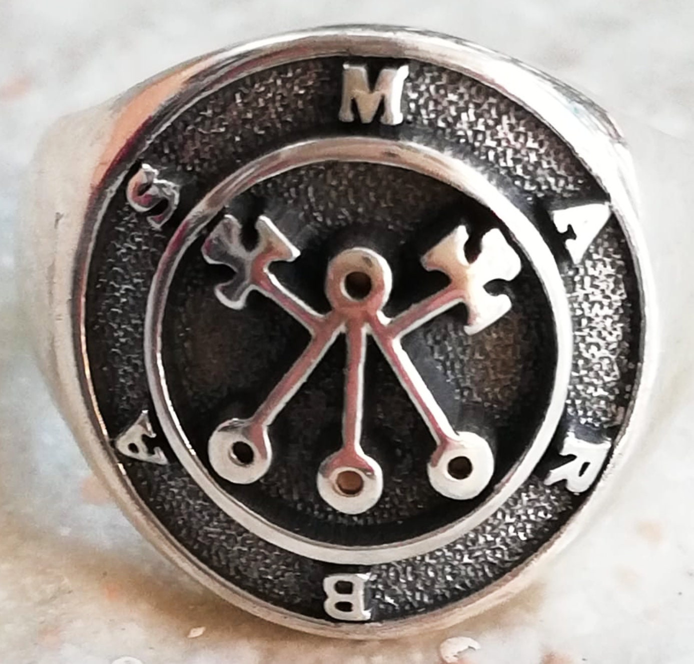Siegel von Marbas Siegel handgemachte 3D Ring solid Sterling | Etsy