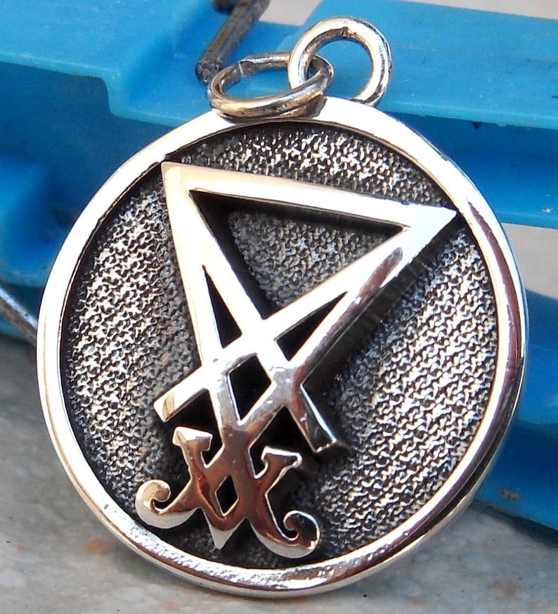 Sigil of Lucifer Satan Seal Handmade 3D Pendant Solid Sterling Silver ...