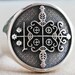 Papa Legba Veve the Guardian of the Crossroads Handmade 3D Ring Solid ...