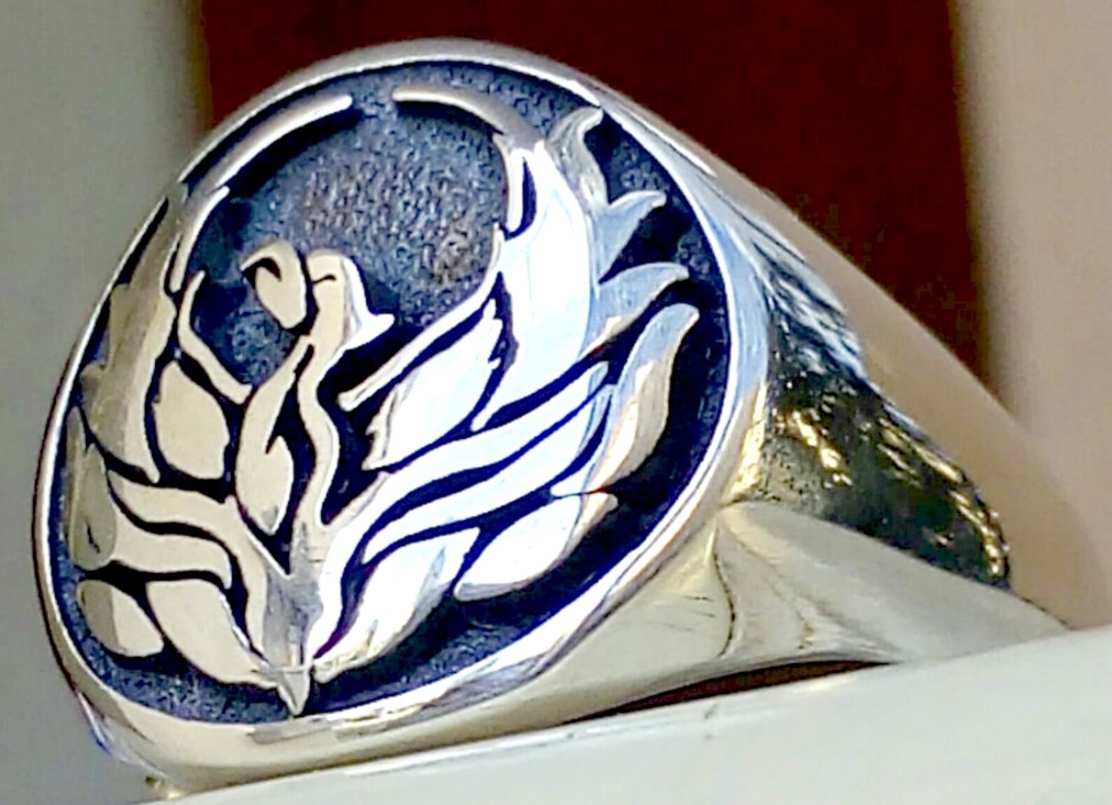 Rising Phoenix Handmade 3D Ring Solid Sterling Silver 925 | Etsy