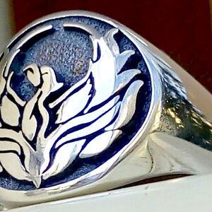 Rising Phoenix Handmade 3D Ring Solid Sterling Silver 925 - Etsy