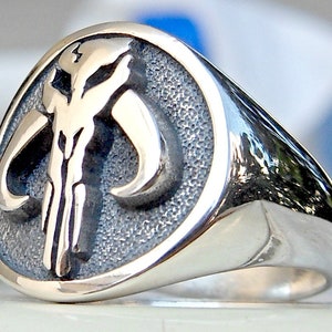 Mythosaur Skull Star Wars Mandalorian Symbol Handmade 3D Ring Solid ...