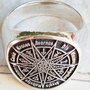 Solid Sterling Silver 925 Nine Kings of Solomon Demons Lesser Key of ...