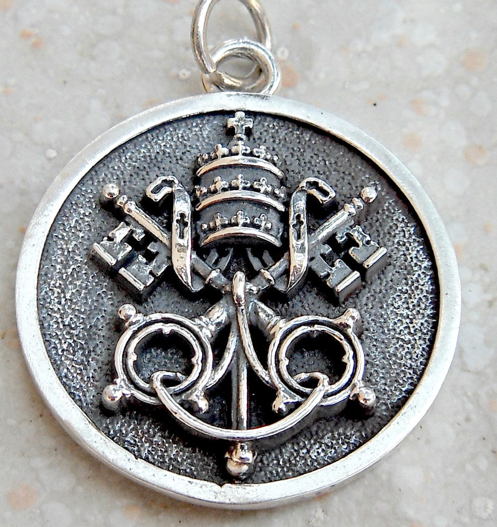 Vatican Christianity Crossed Keys Crown St. Peter Papal Keys - Etsy