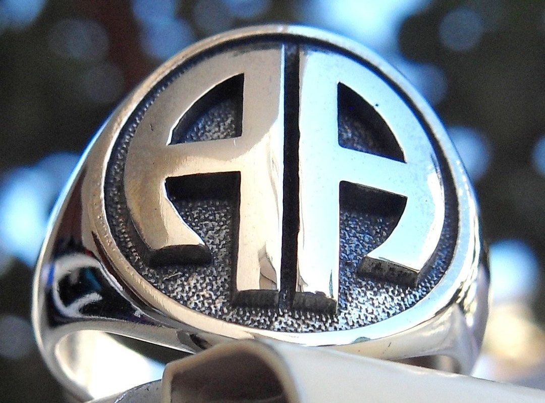 USA Army 82nd Airborne Division Handmade 3D Ring Solid Sterling Silver ...