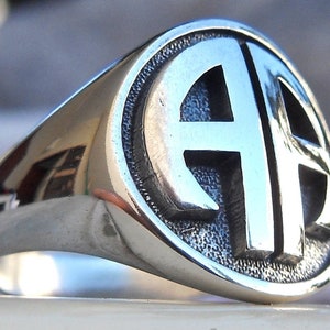 USA Army 82nd Airborne Division Handmade 3D Ring Solid Sterling Silver ...